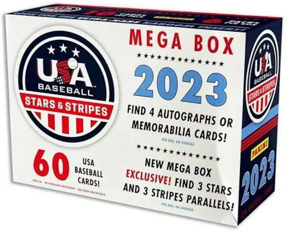 Team USA Panini 2023 Stars Stripes Baseball Trading Card MEGA Box 6 ...