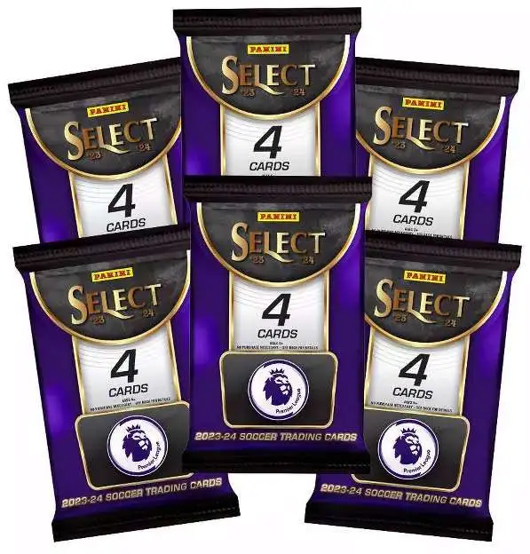 Premier League Select 2023-24 Soccer Trading Card BLASTER Box 6 Packs ...