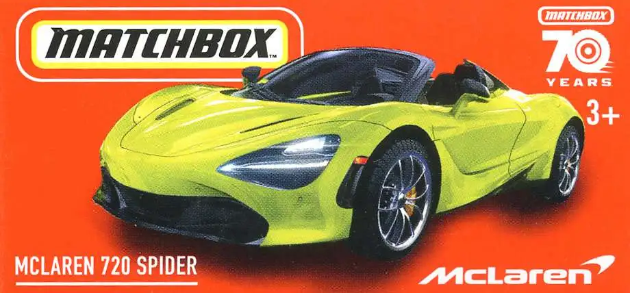 Matchbox Drive Your Adventure McLaren 720 Spider Diecast Car 70 Years ...