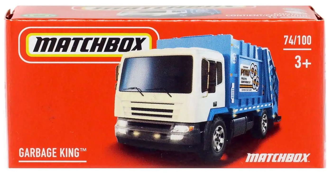 Matchbox Drive Your Adventure Garbage King Diecast Car Blue Mattel - ToyWiz