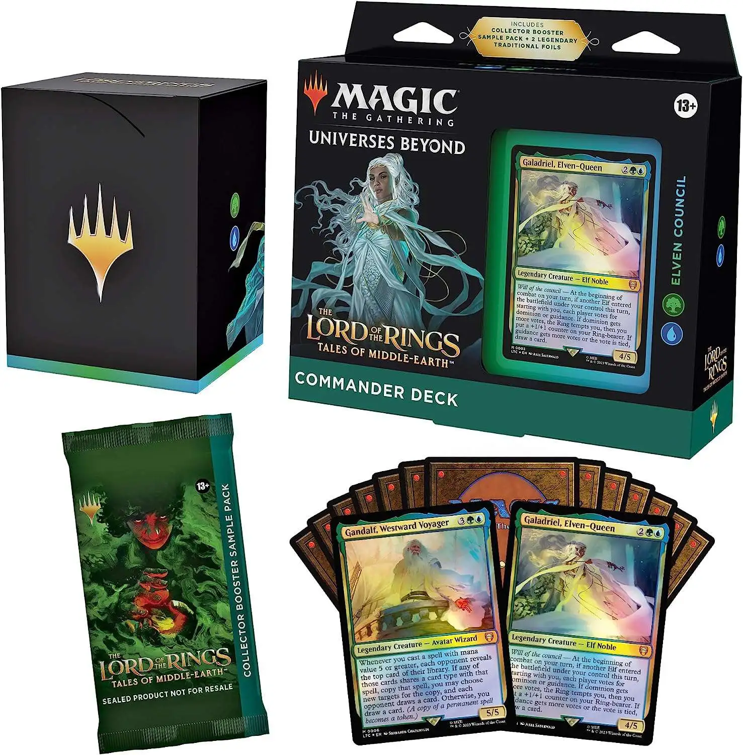 Magic The Gathering Lord of the Rings Tales of Middle-Earth Elven Council Commander Deck Wizards ...