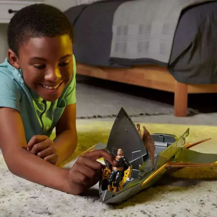 DC Black Adam Hawk Cruiser Patrol 4 Action Figures Vehicle Set with ...