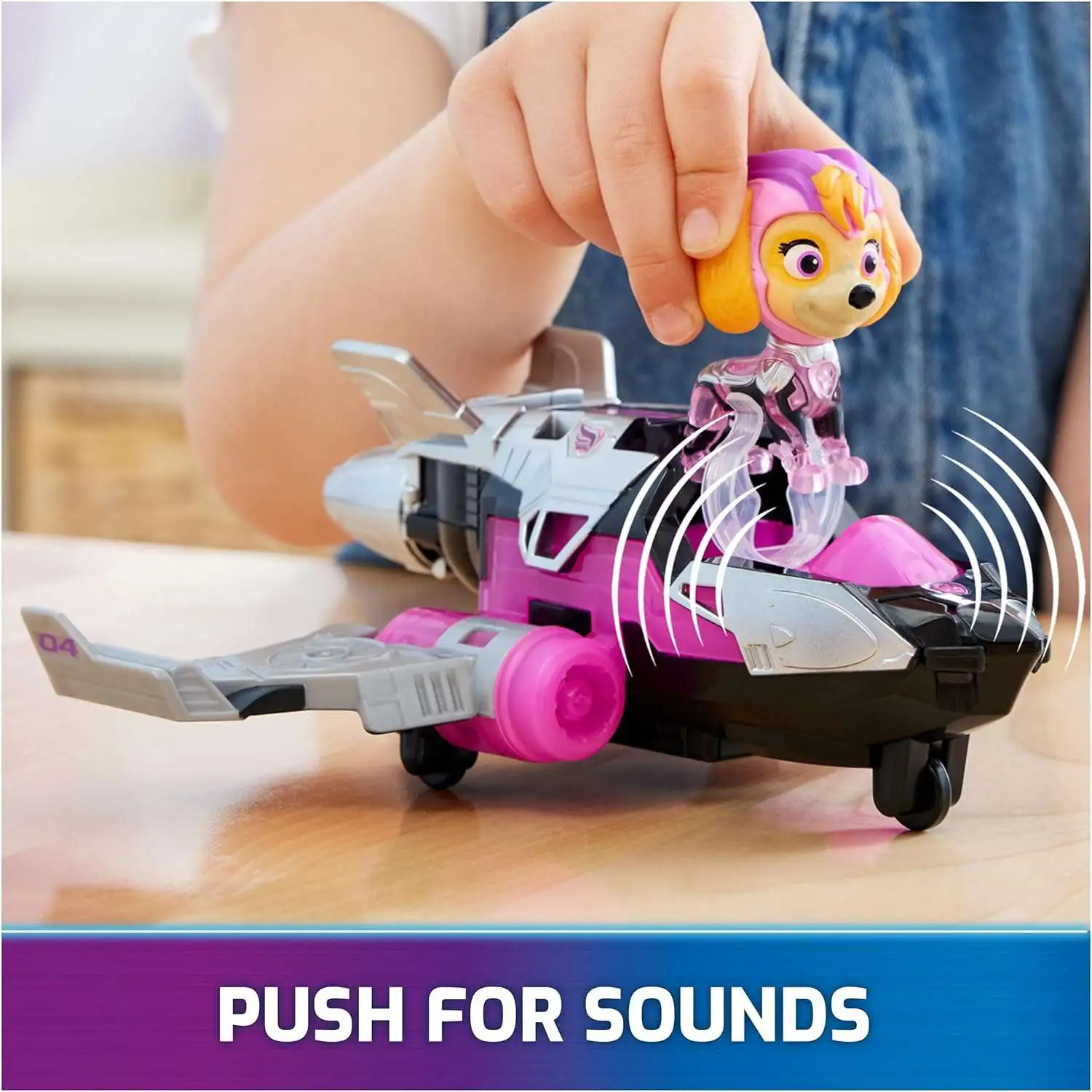 Paw Patrol The Mighty Movie Skye Rescue Jet Vehicle Figure Lights ...