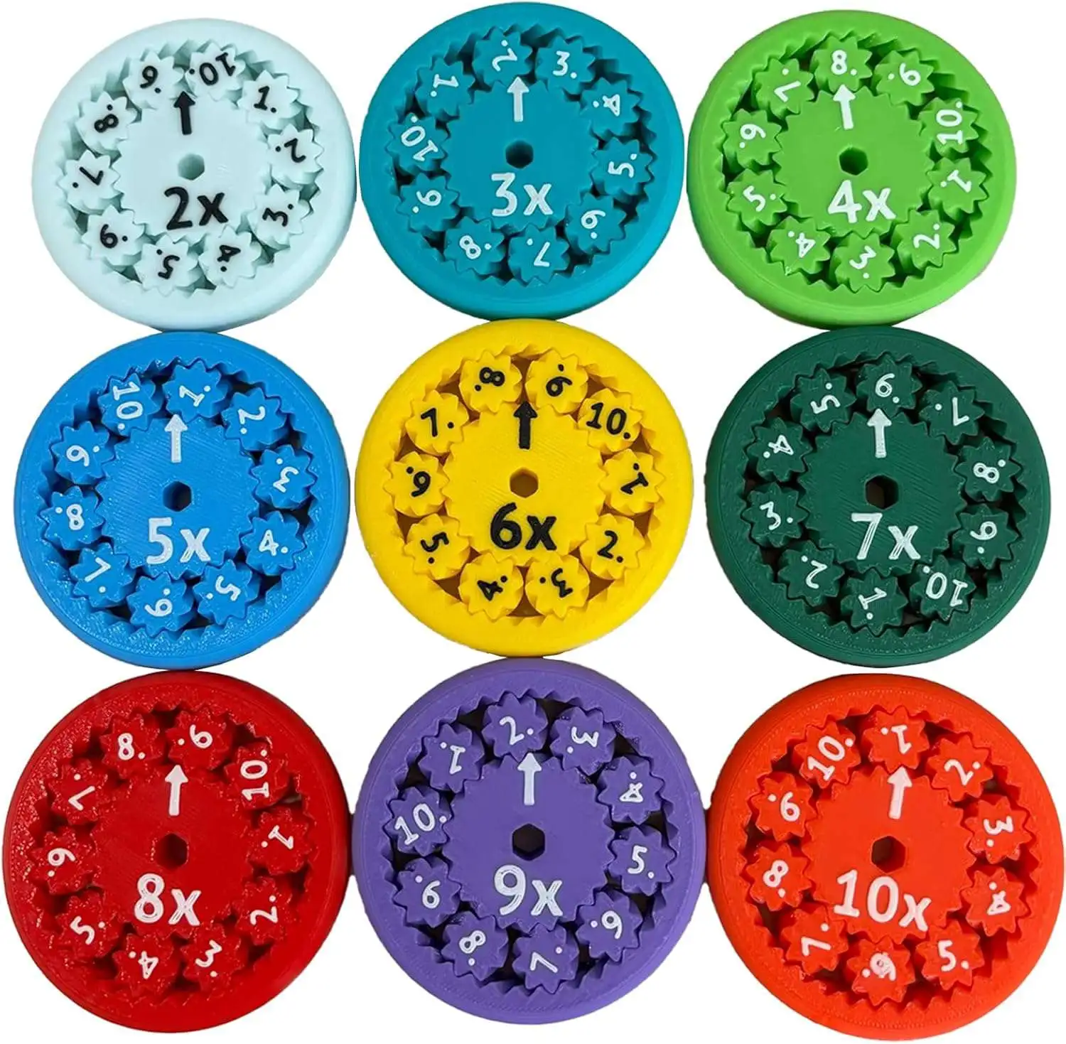 Math Fact Fidget Spinners Multiplication Division Set Novelty Toys - ToyWiz