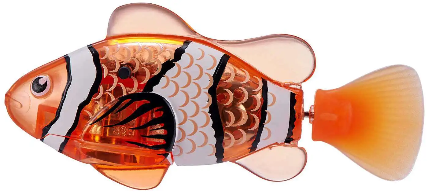 Robo Alive Little Fish Orange Robotic Pet Figure Color Change Zuru Toys ...
