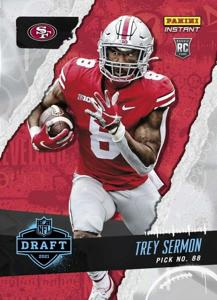 NFL San Francisco 49ers 2021 Instant Draft Night Football Single Card ...