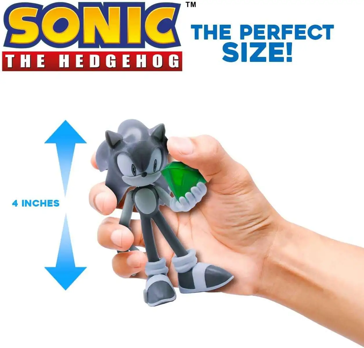 Sonic The Hedgehog Series 2 Sonic Buildable Figure Black White, Classic ...