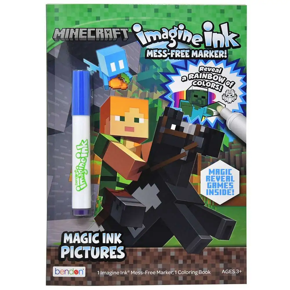 Minecraft Imagine Ink Magic Ink Pictures Activity Book 1 Mess Free ...