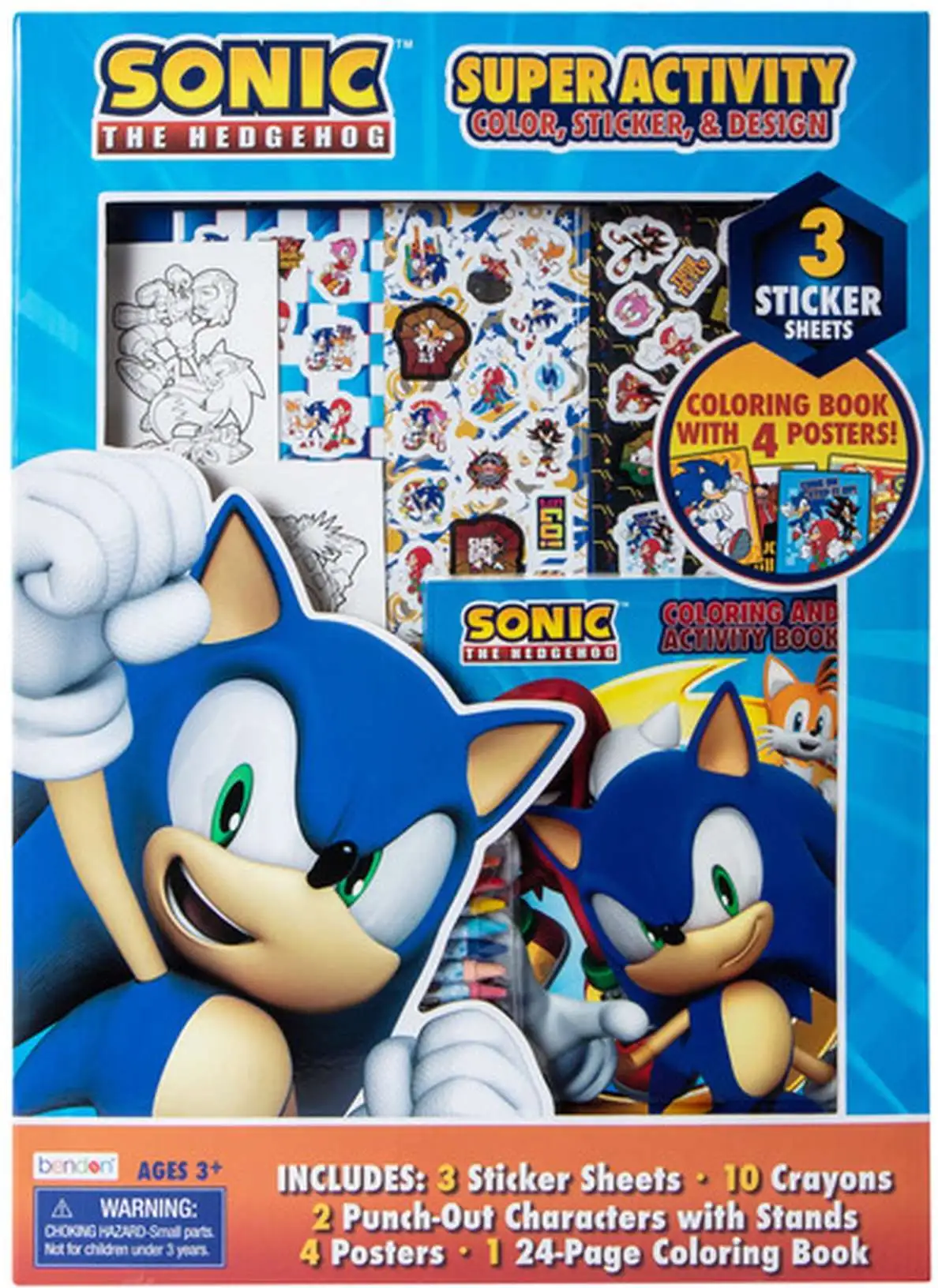Sonic The Hedgehog Super Activity Solor, Sticker Design Bendon - ToyWiz