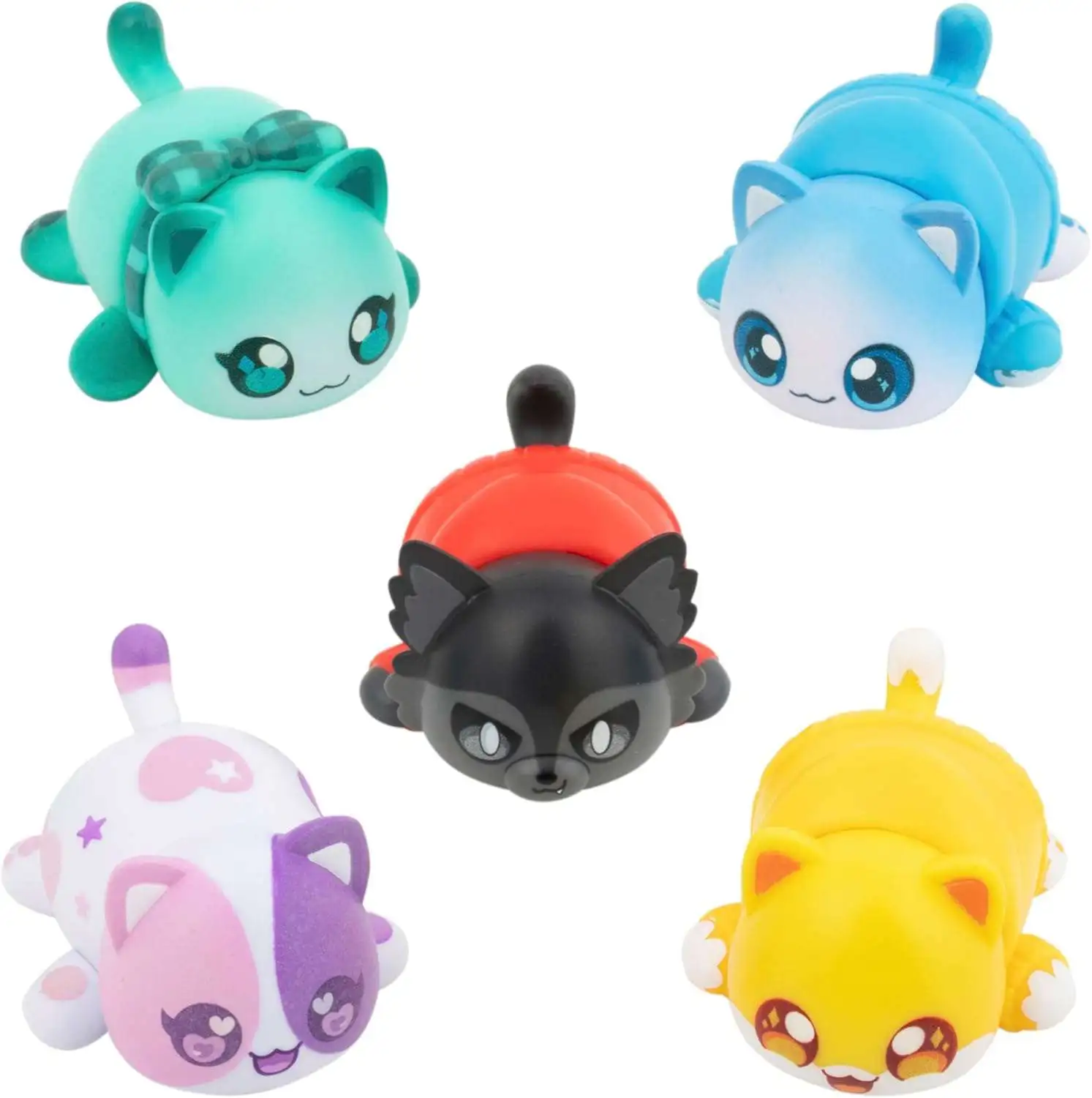Aphmau MeeMeows GLOW Edition Figure Collection 5-Pack Bonkers Toy Co ...
