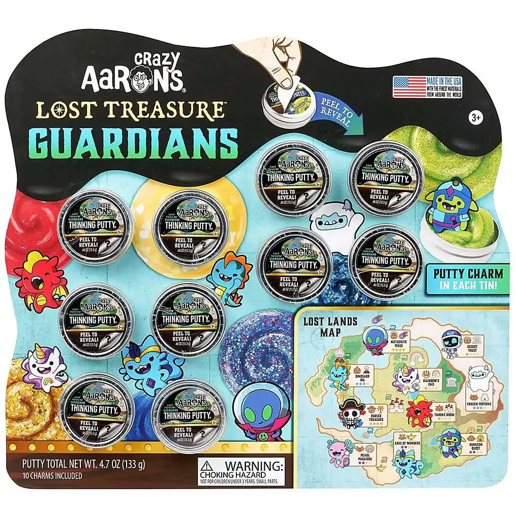 Thinking Putty Lost Treasure Guardians Exclusive 10-Pack Set Each Tin ...