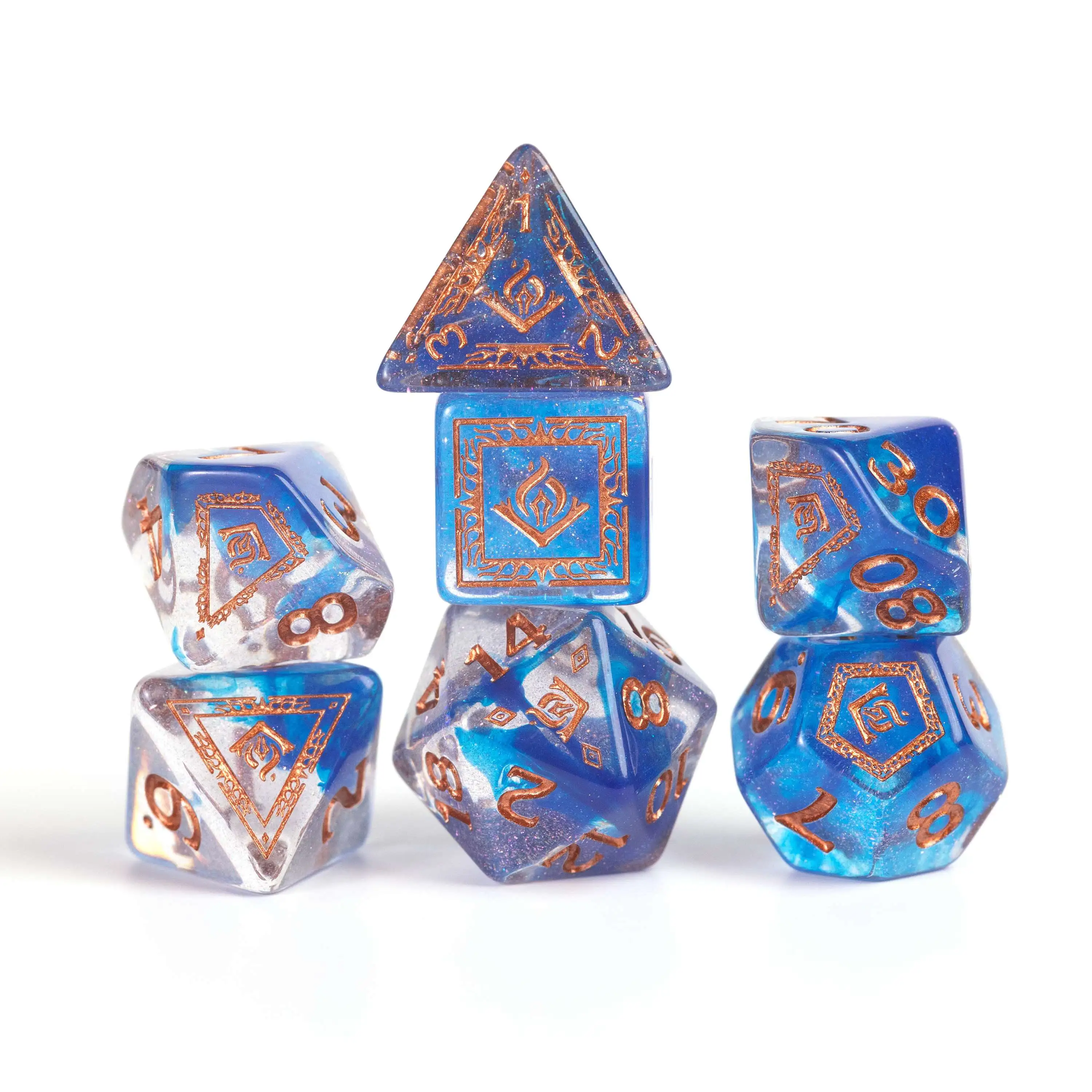 Sirius Dice Dungeons Dragons Wizard Blue Dice Set Adventure - ToyWiz