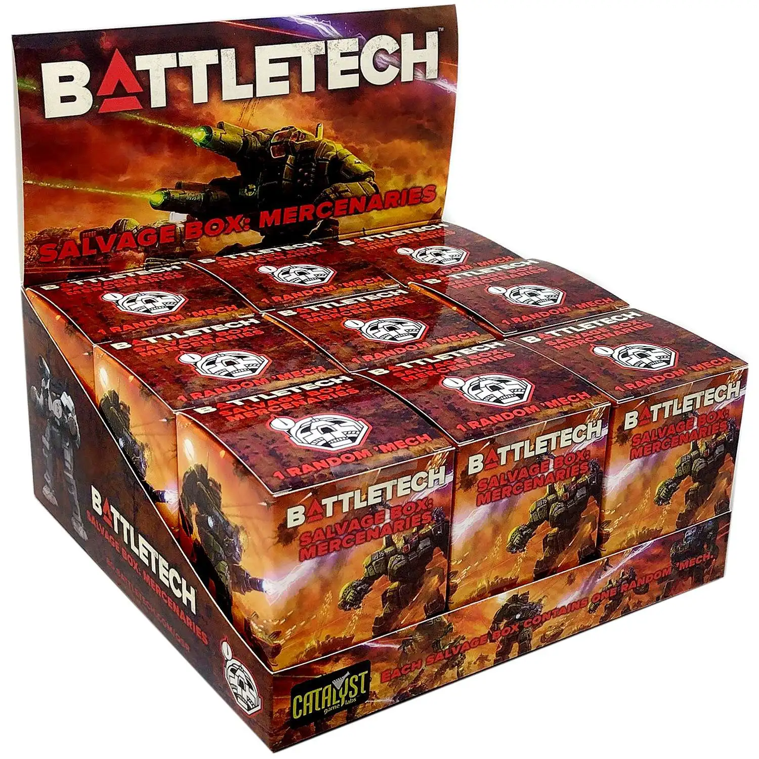 BattleTech Salvage Box Mercenaries Mystery Box 9 Packs Catalyst Game ...