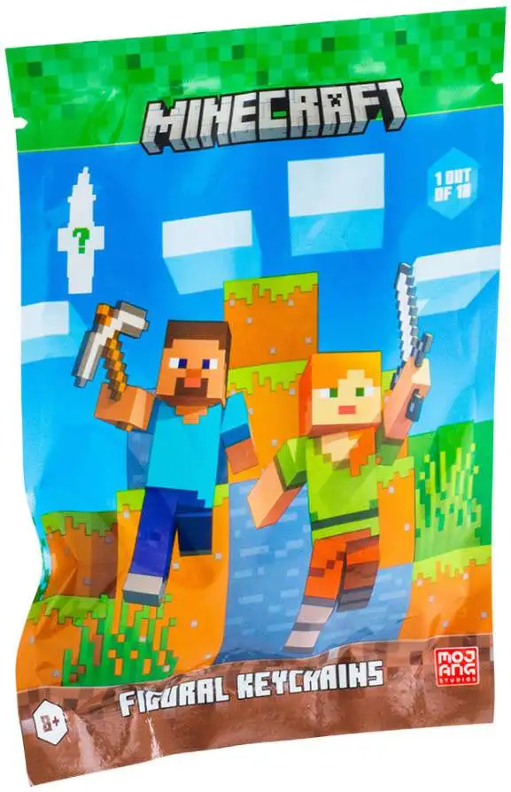 Minecraft Figural Keychains Mystery Pack 1 RANDOM Keychain PMI - ToyWiz