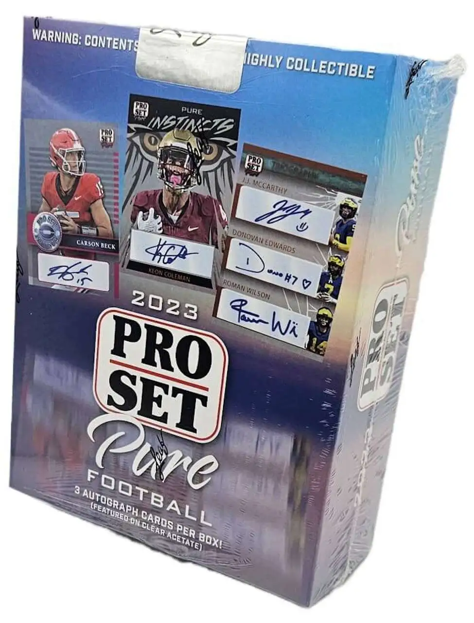 NFL Leaf 2023 Pro Set Pure Football Trading Card HOBBY Box - ToyWiz