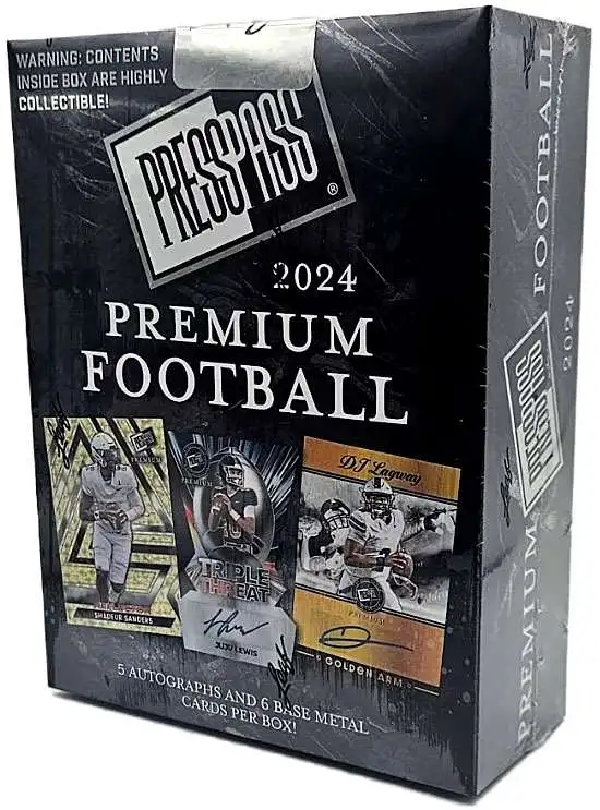 NFL Press Pass 2024 Premium Football Trading Card HOBBY Box 11 Cards 5 ...