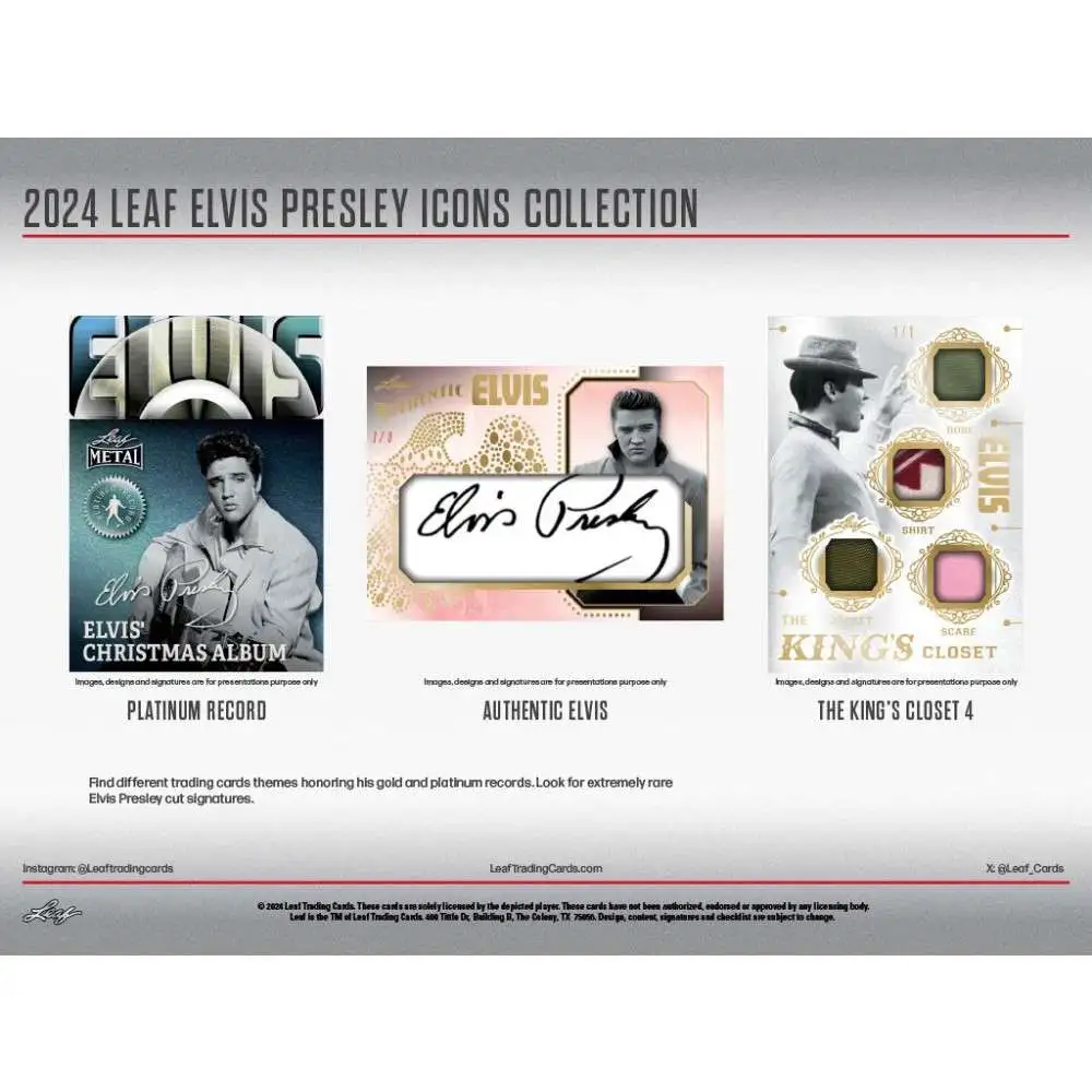 Elvis Presley Icons Collection Trading Card HOBBY Box 7 Cards Leaf - ToyWiz