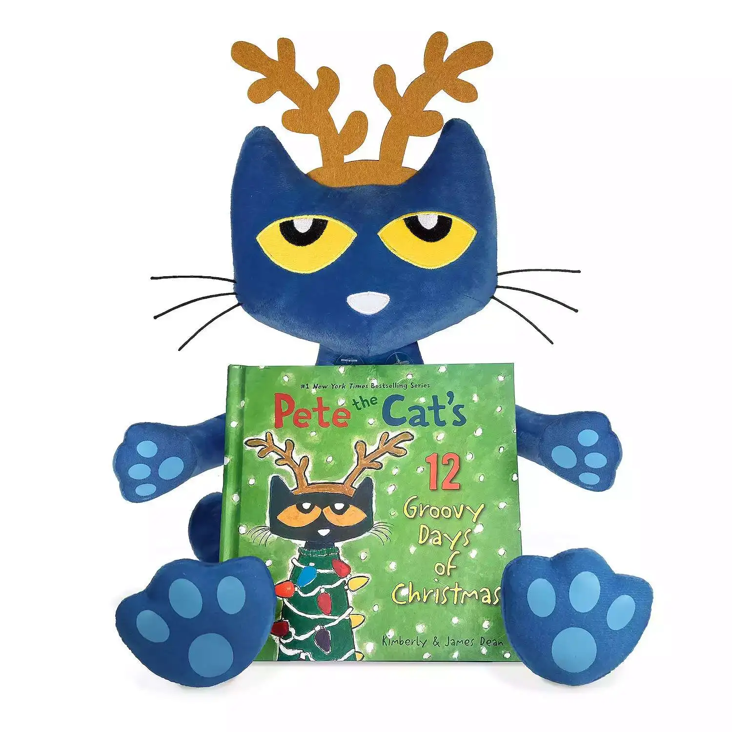 Pete the Cat 12 Groovy Days of Christmas 12 Plush Book Yottoy - ToyWiz