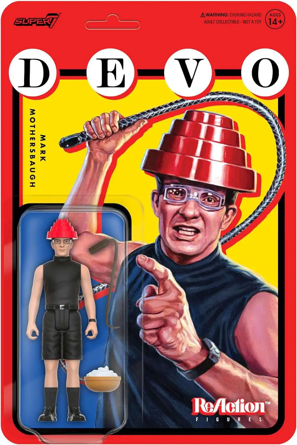 Devo ReAction Mark Mothersbaugh Action Figure Whip It Super7 - ToyWiz