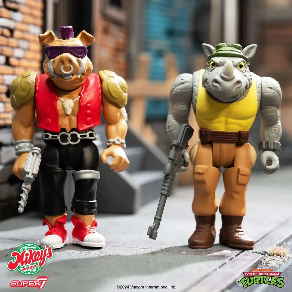 ReAction Teenage Mutant Ninja Turtles Mikeys Pizza Bebop 3.75 Action Figure Weird Pizza To Go ...