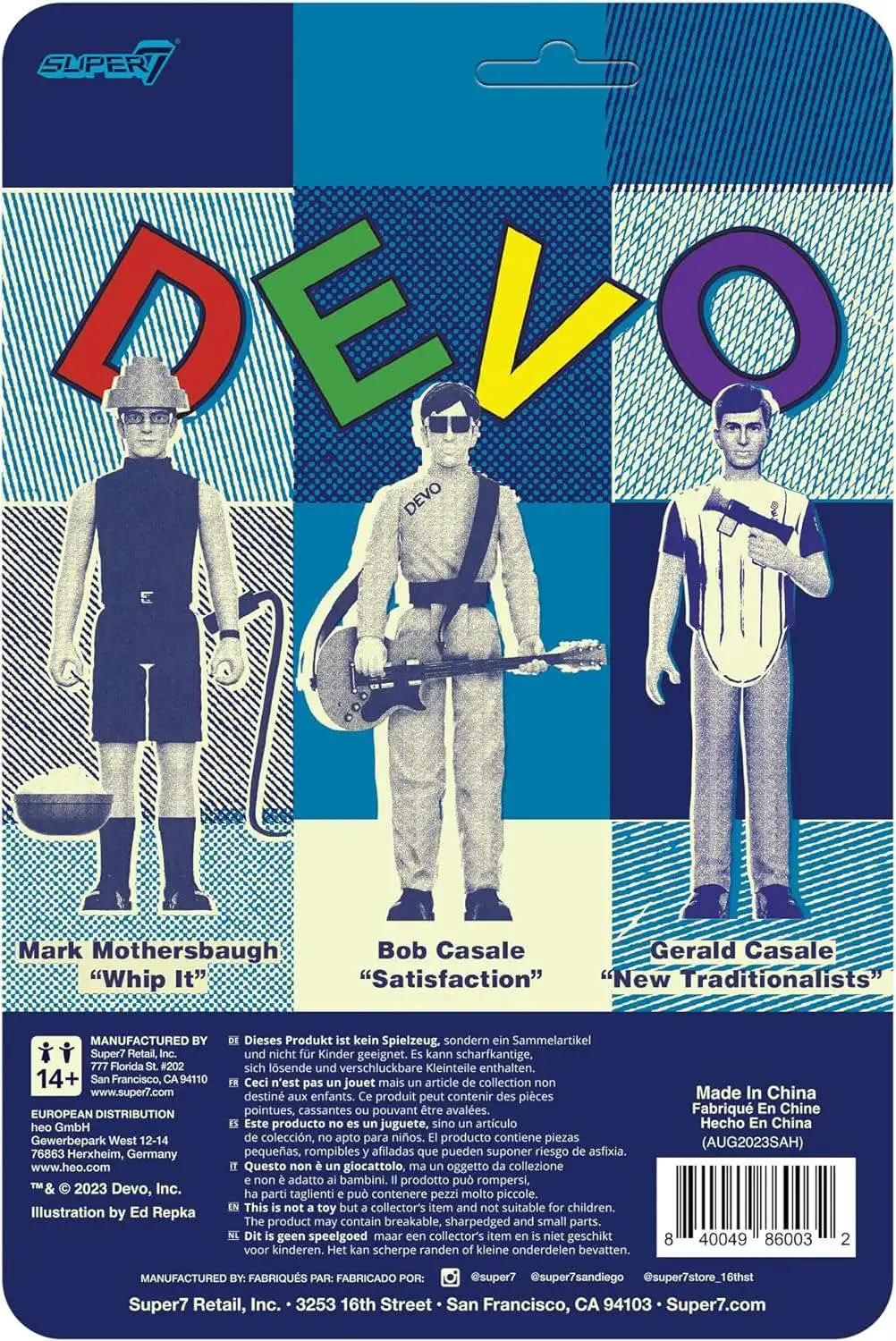 Devo ReAction Gerald Casale Action Figure New Traditionalists Super7 - ToyWiz