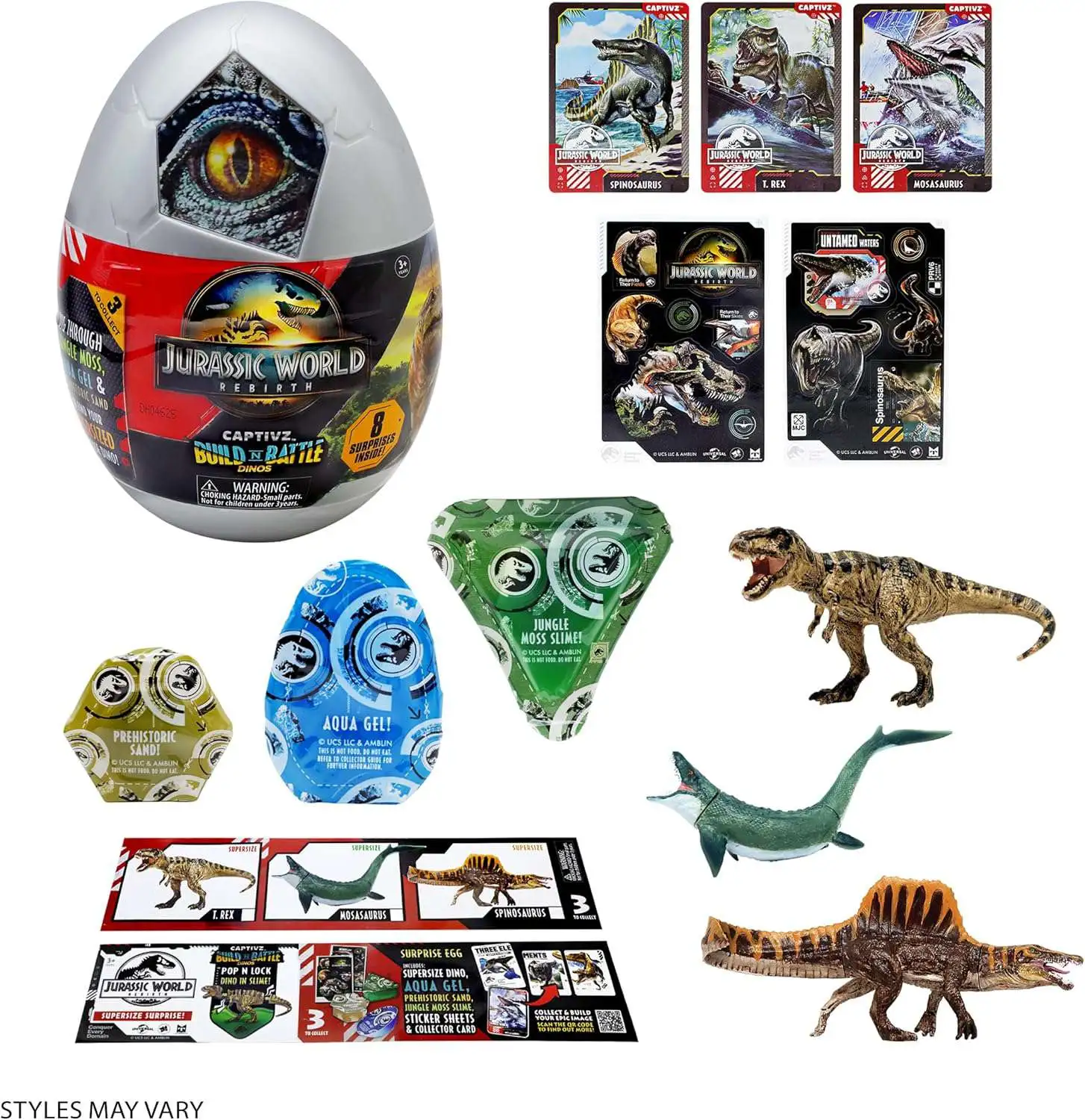 Jurassic World Rebirth Captivz Build N Battle Dinos Mystery Egg DELUXE ...