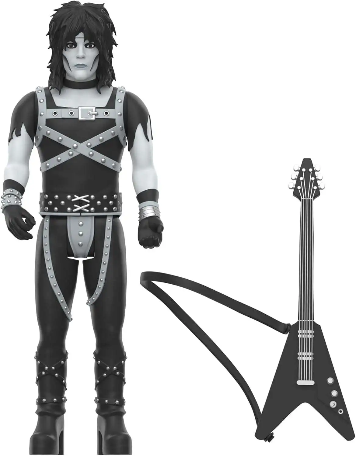 Motley Crue ReAction Wave 2 Mick Mars 3.75 Action Figures Shout At The Devil, Black White Super7 ...