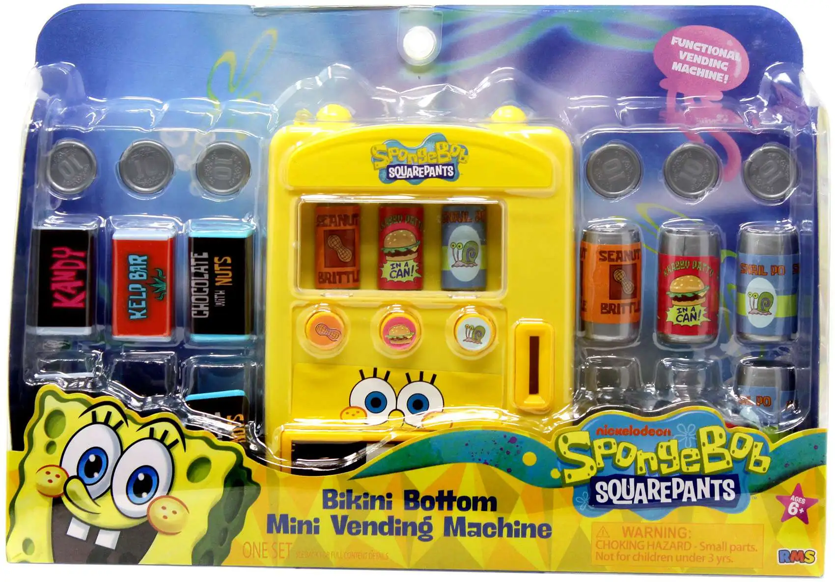 Spongebob Squarepants Bikini Bottom Mini Vending Machine Playset RMS ...