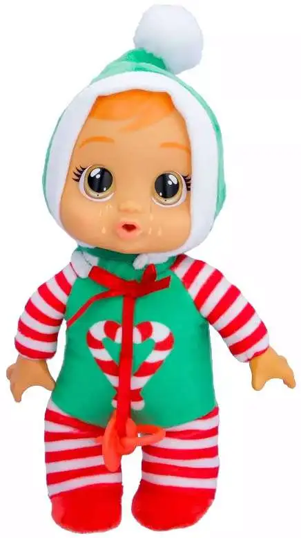 Cry Babies Tiny Cuddles Christmas Elfie 9 Plush Figure IMC Toys - ToyWiz