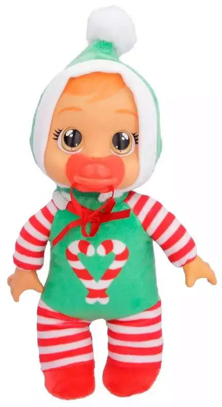 Cry Babies Tiny Cuddles Christmas Elfie 9 Plush Figure IMC Toys - ToyWiz