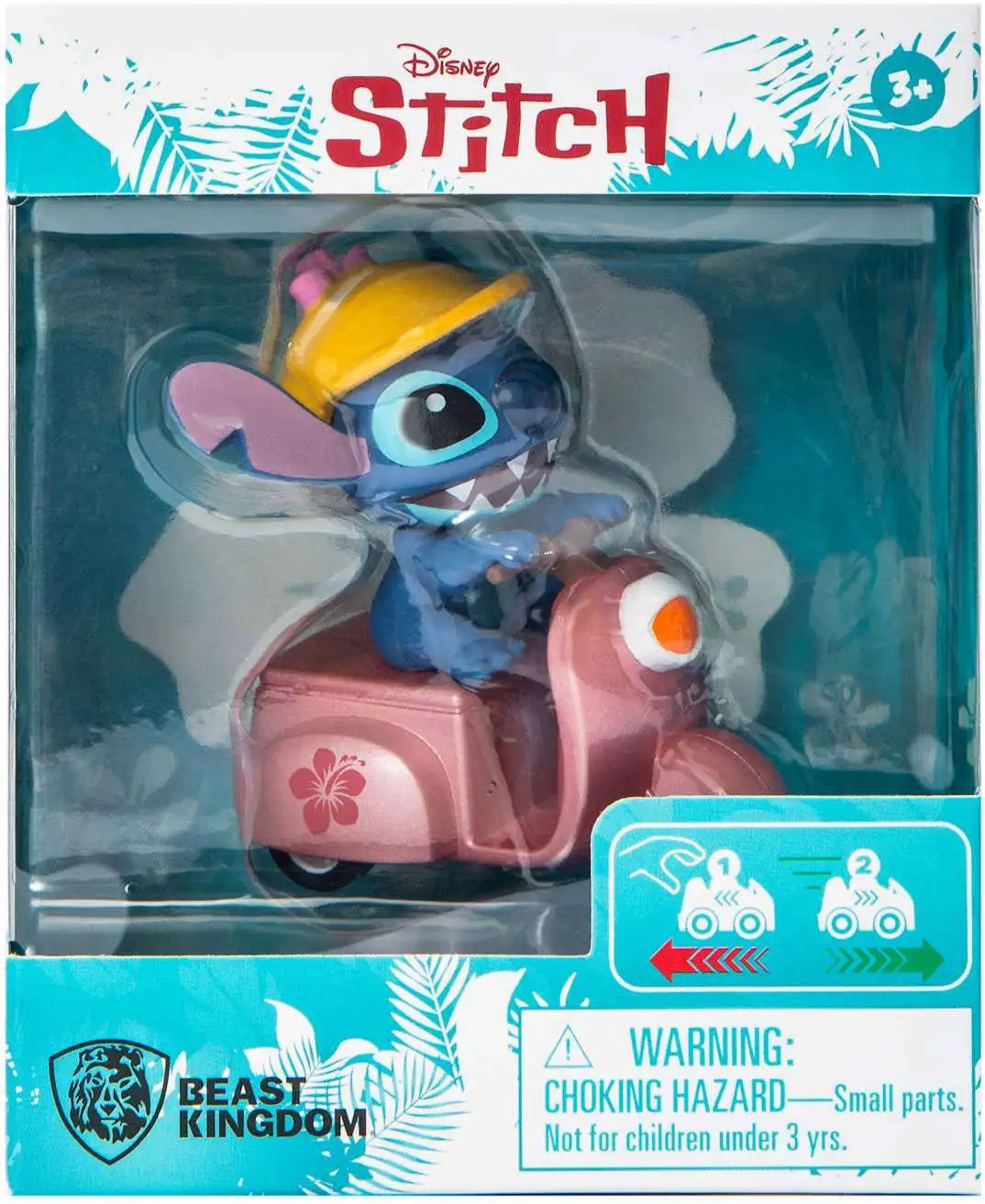 Disney Lilo Stitch Sitch on Pink Scooter 2 Pullback Car 1 Beast Kingdom ...