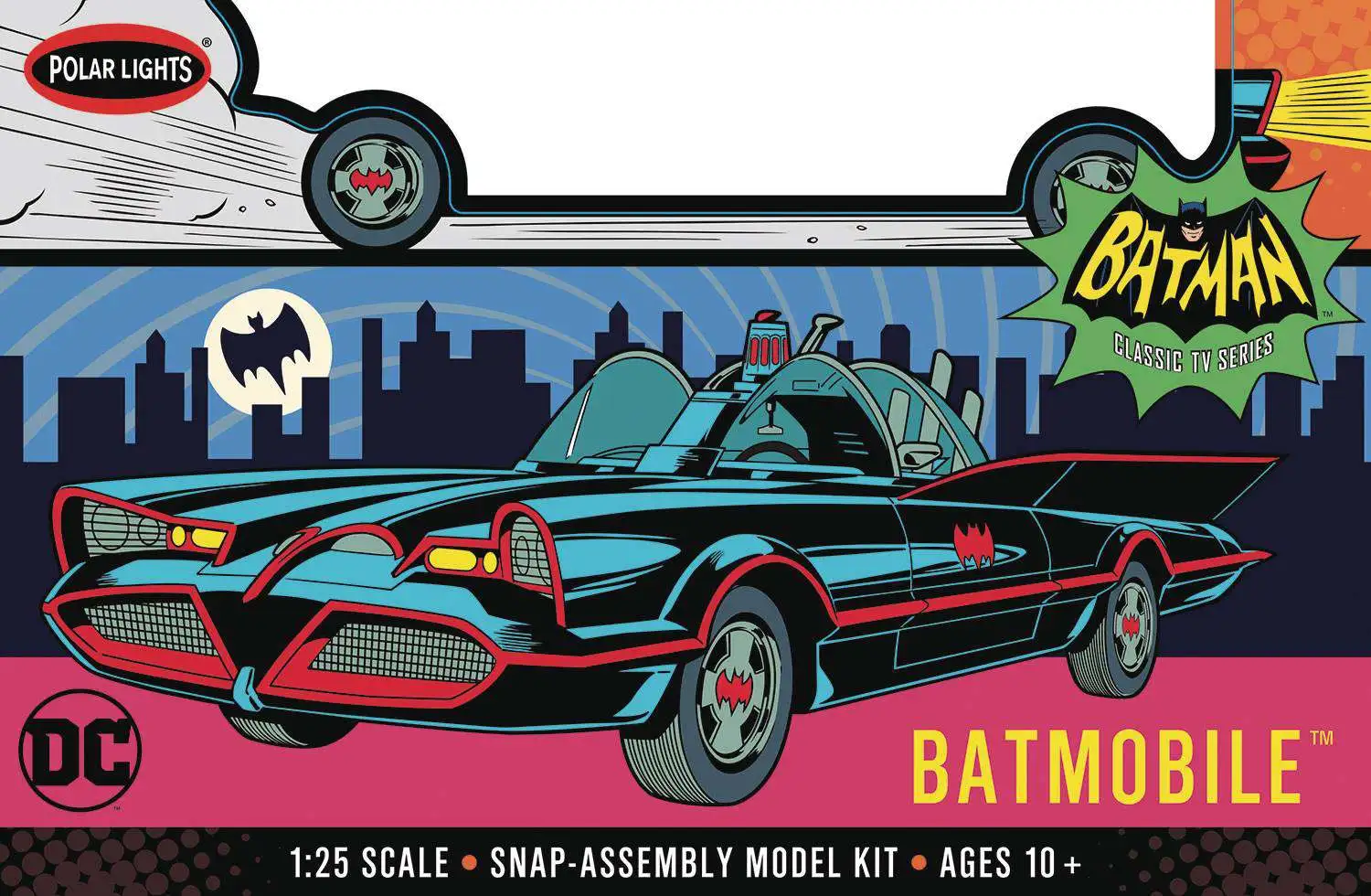 Batman 1966 Batmobile 125 Model Kit Batman 1966 Polar Lights - ToyWiz