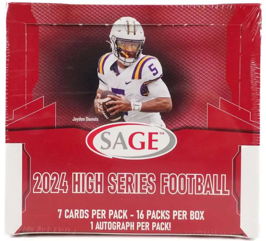 NFL 2024 Sage High Series Football Trading Card HOBBY Box 16 Packs, 1 ...