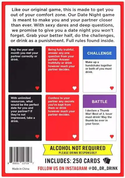 Do or Drink Date Night Game Hydration Edition - ToyWiz