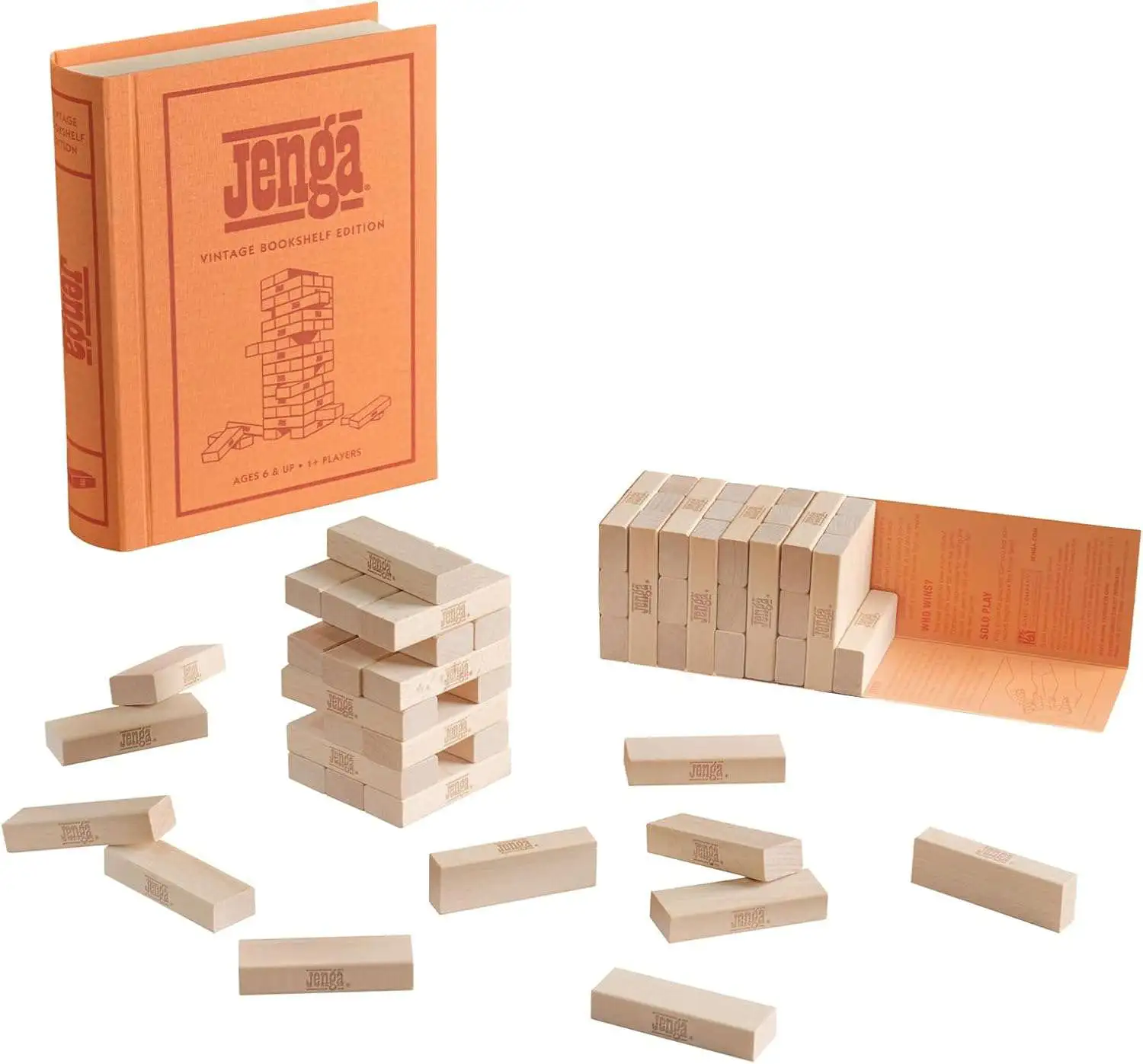 Jenga Vintage Bookshelf Edition Jenga Board Game WS Game Company - ToyWiz