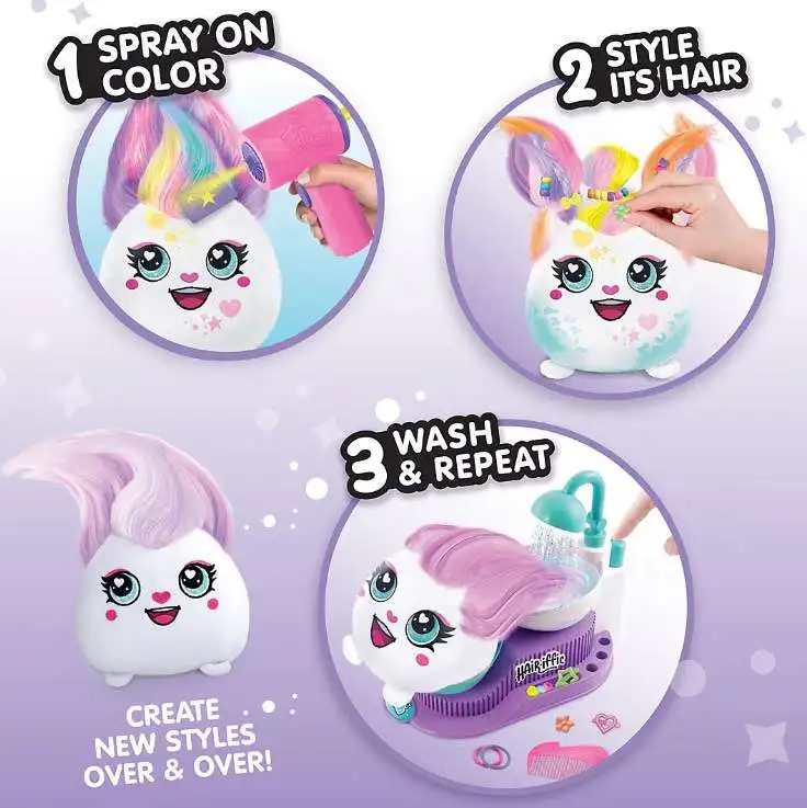 Airbrush Plush Hair-iffic Hairstyling Salon Exclusive Activity Kit ...