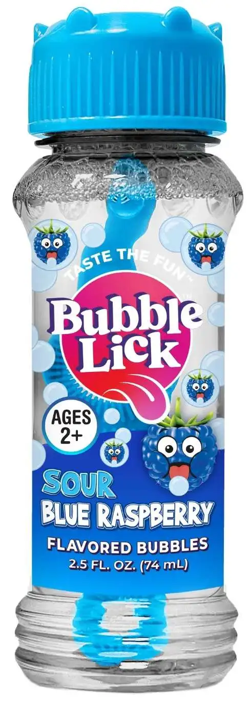 Bubble Lick Sour Blue Raspberry 2.5Oz Flavored Bubbles Bubble Universe ...