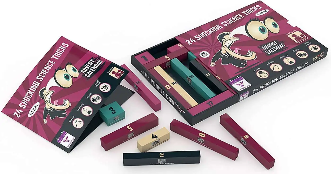 24 Shocking Science Tricks 2023 Holiday Advent Calendar The Purple Cow ...