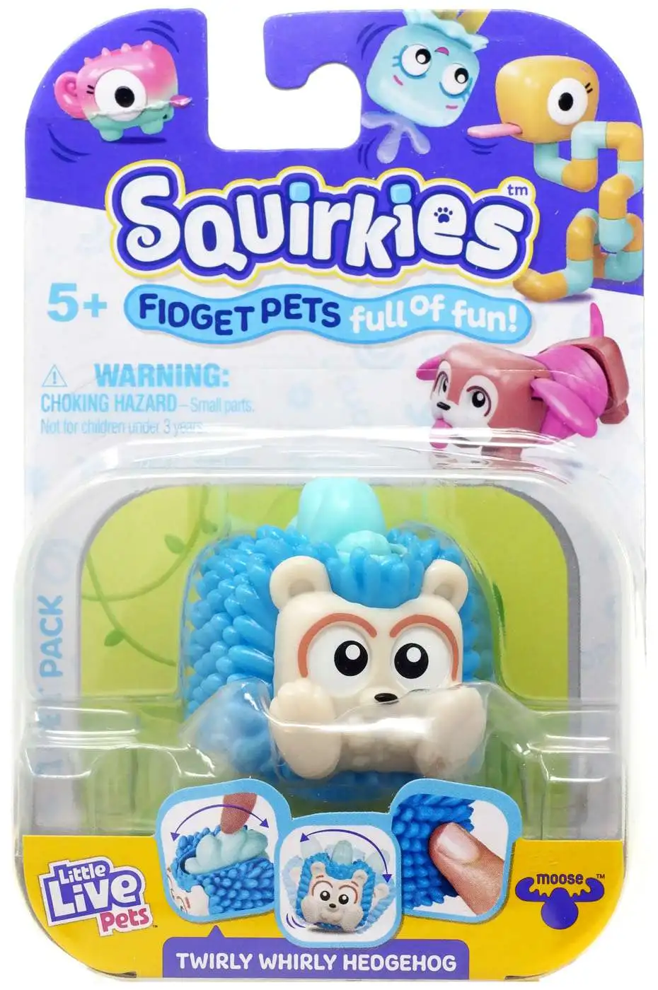 Little Live Pets Squirkies Twirly Whirly Hedgehog Figure Blue Moose ...