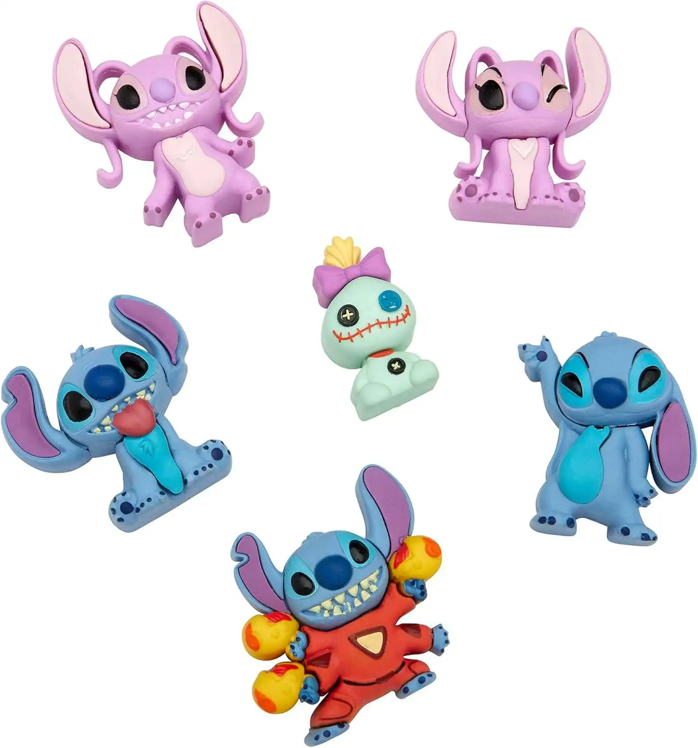 Cra-Z-Art Disney Mini Figure Eraser Stitch Mystery 6-Pack 6 RANDOM ...