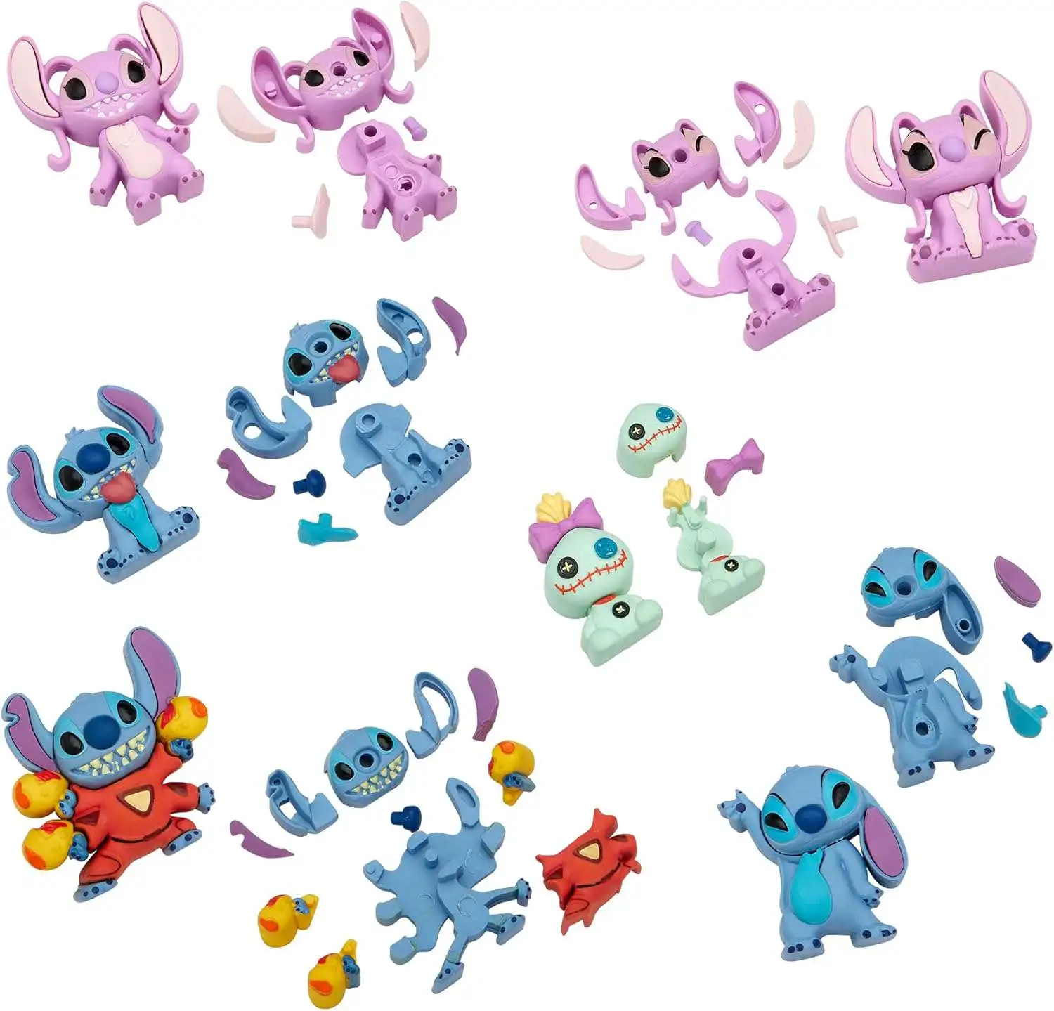 Cra-Z-Art Disney Mini Figure Eraser Stitch Mystery 6-Pack 6 RANDOM ...
