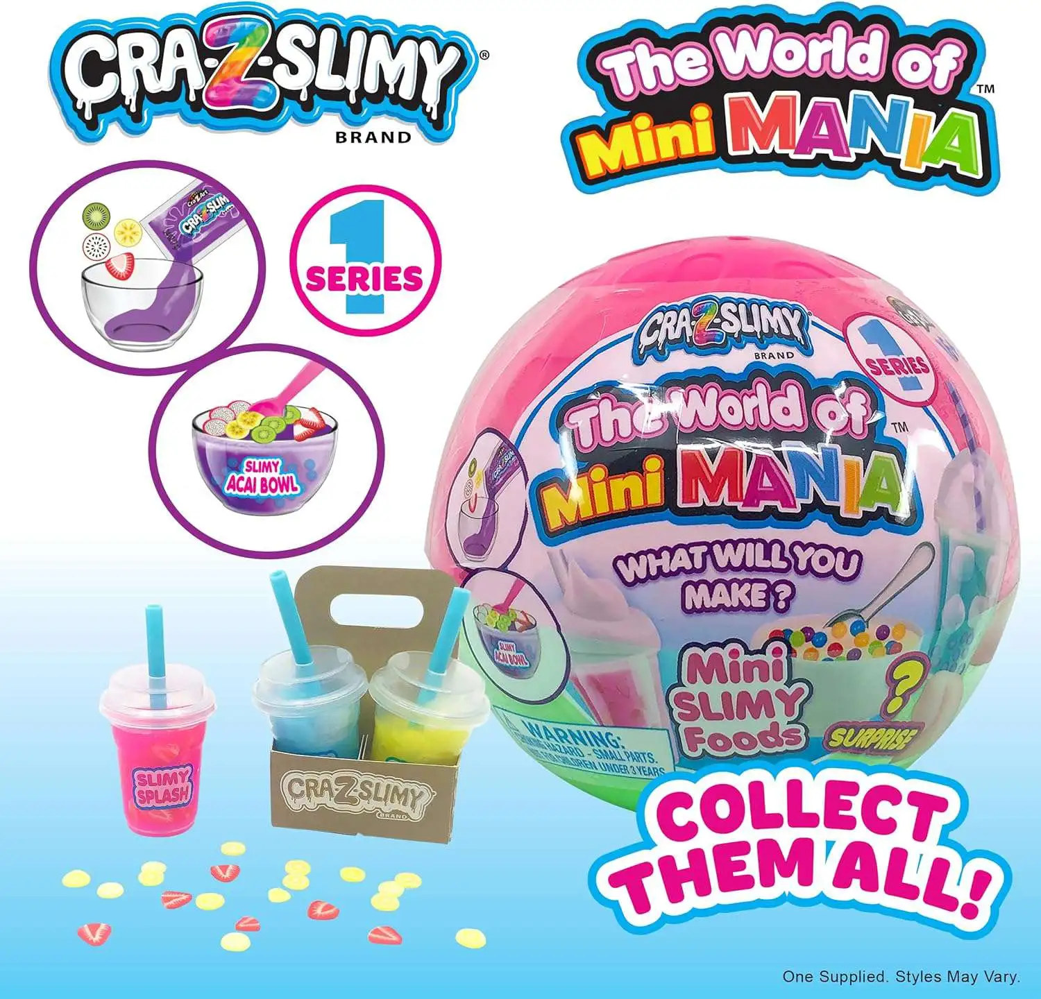 Cra-Z-Slimy Series 1 The World of Mini Mania Mystery Pack Cra-Z-Art ...