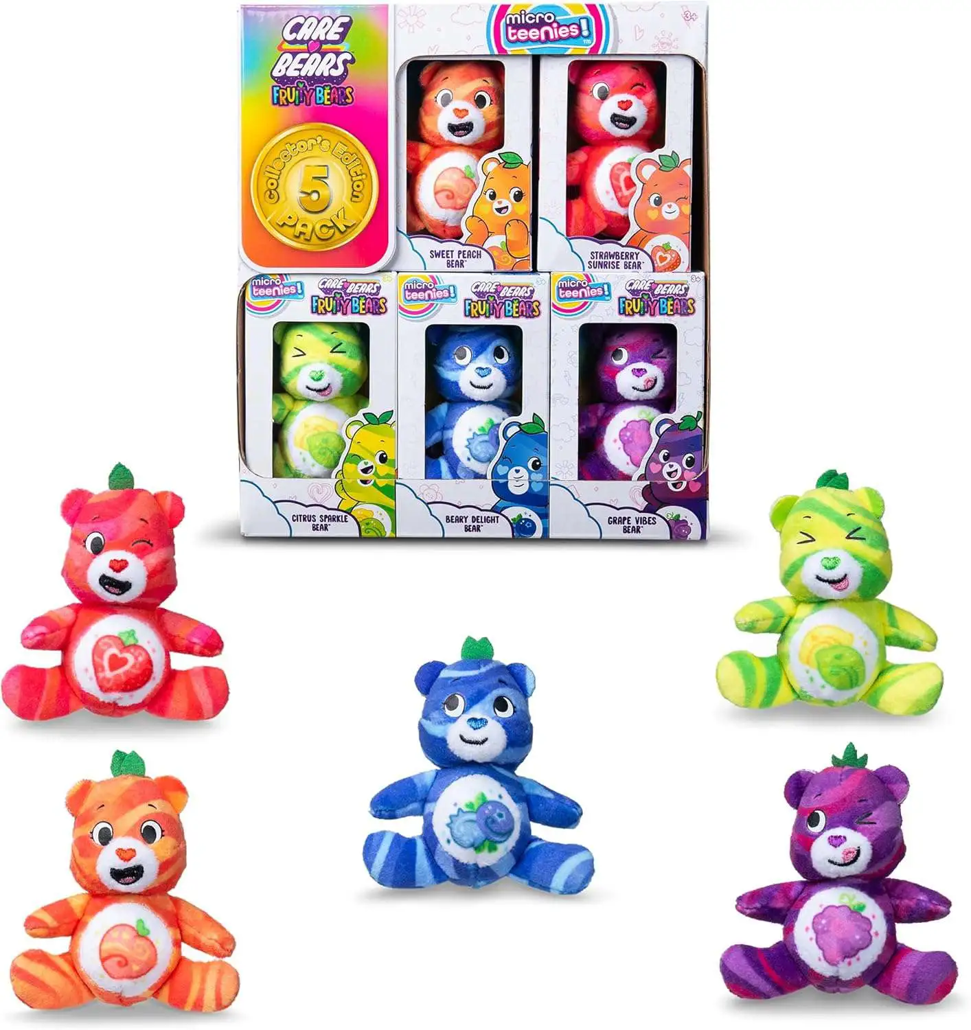 Care Bears Micro Teenies Fruity Bears Strawberry Sunrise Bear, Sweet ...