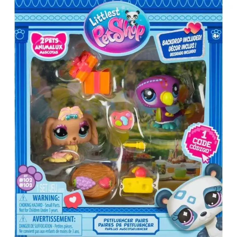 Littlest Pet Shop 2024 Generation 7 Petfluencer Pairs Dog Toucan Mini ...