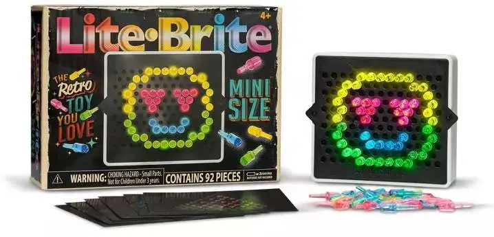 Lite Brite Mini Size Set 92 Pieces Basic Fun - ToyWiz