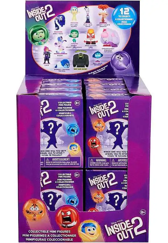 Disney Pixar Inside Out 2 Collectible Mini Figure Mystery Box 16 Packs ...