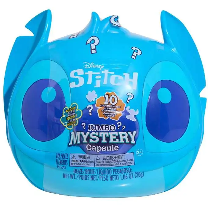 Disney Lilo Stitch Neon Stitch Exclusive JUMBO Mystery Capsule Pack 10 ...