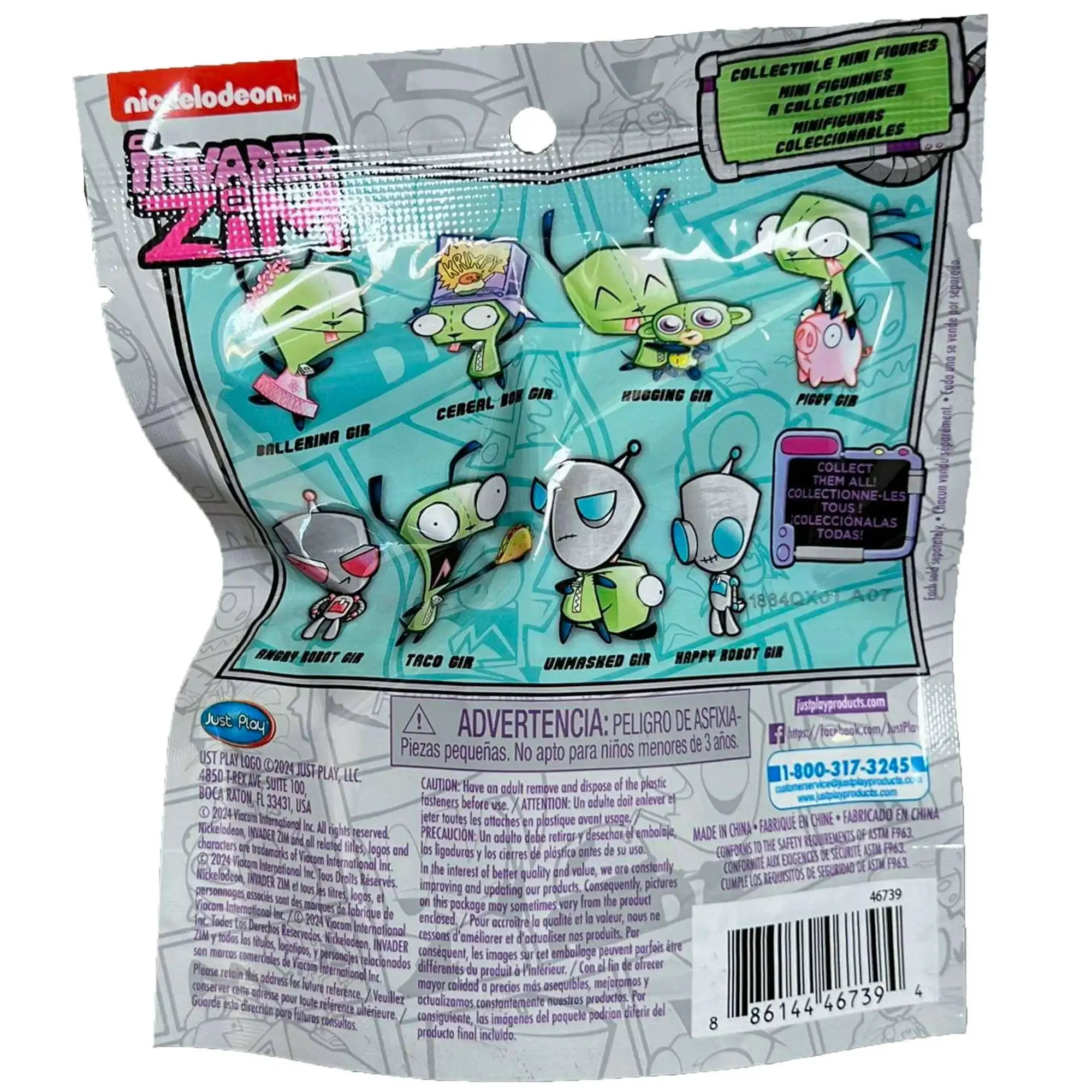 Nickelodeon Invader Zim Collectible Mini Figure Mystery Pack 1 RANDOM ...