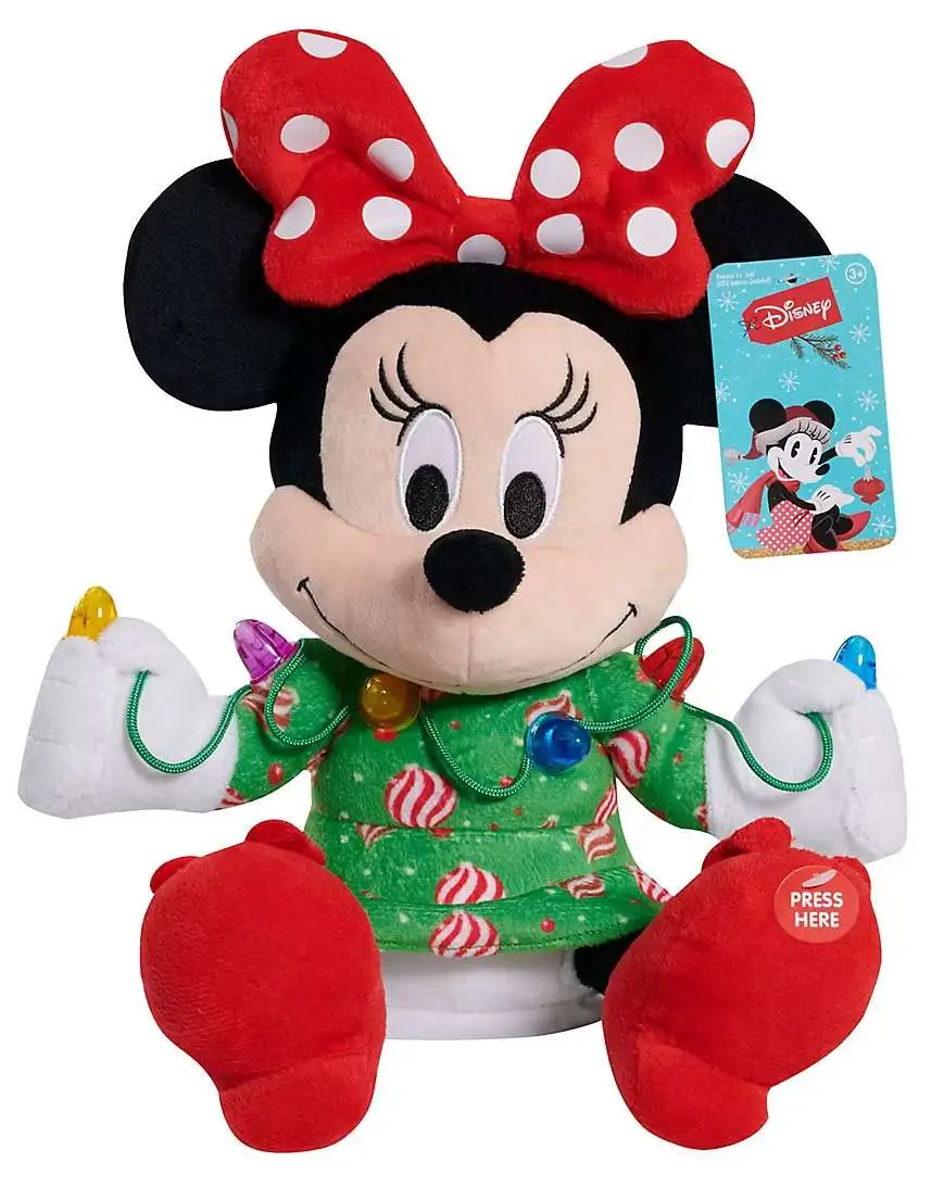 Disney Holiday Lights Minnie Mouse 9 Feature Animated Plush Just Play ...