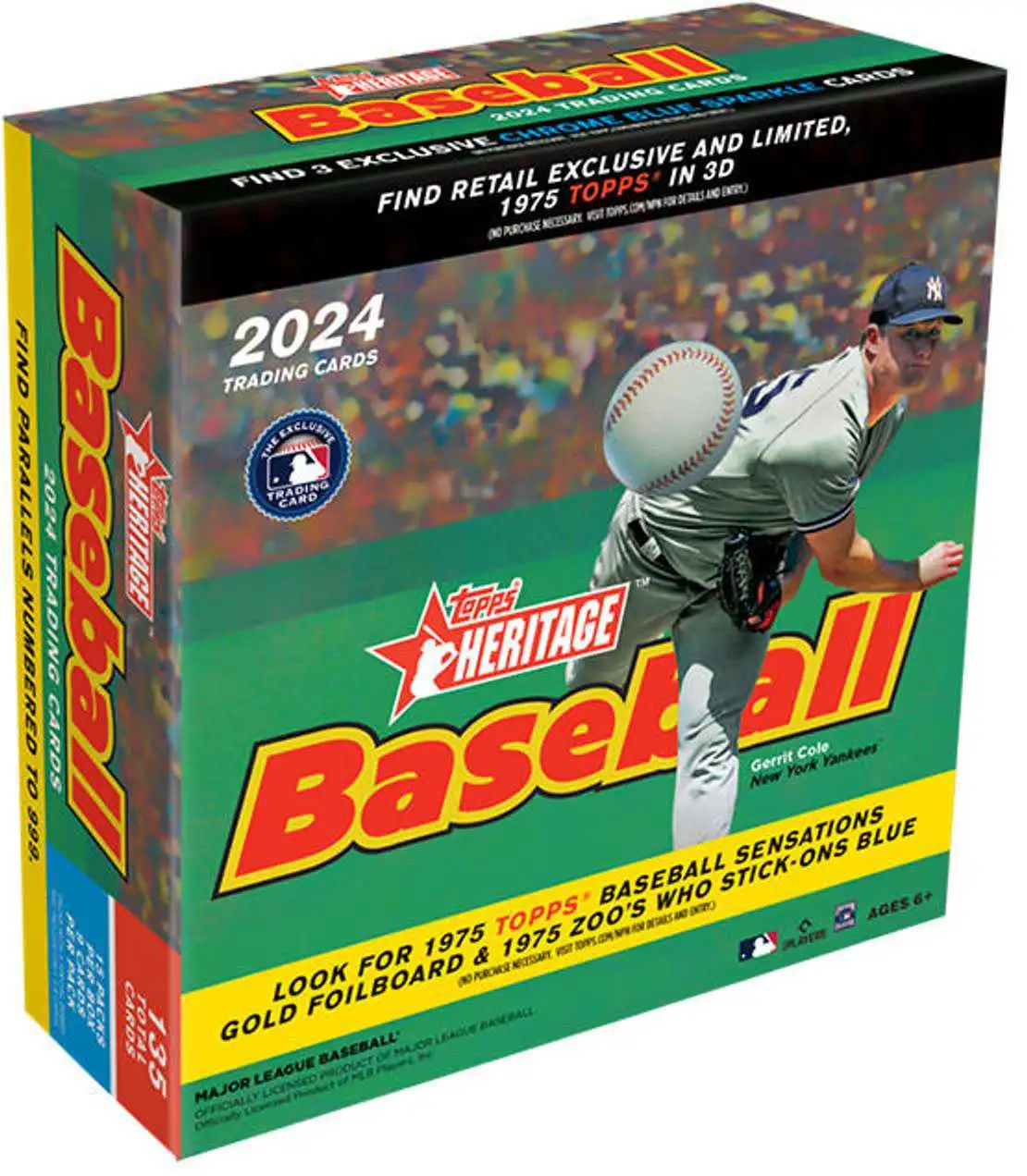 MLB Topps 2024 Heritage Baseball Trading Card MEGA Box 15 Packs - ToyWiz